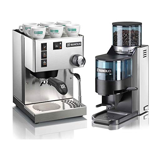 Rancilio Silvia Espresso Machine And Rocky SS Coffee Grinder With Doser Set