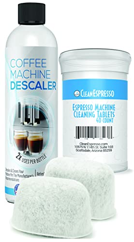 Espresso Cleaning Kit - 40 Espresso Machine Cleaning Tablets + 2 Water ...
