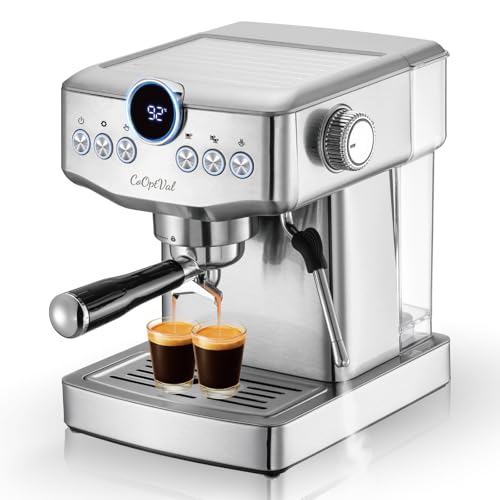 CoOptVal 20-Bar Espresso Machine – Fully Customizable Brewing (Temp ...