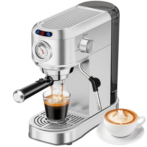 ANYCOLD Espresso Machine 20 Bar, Compact Espresso Maker, Stainless ...